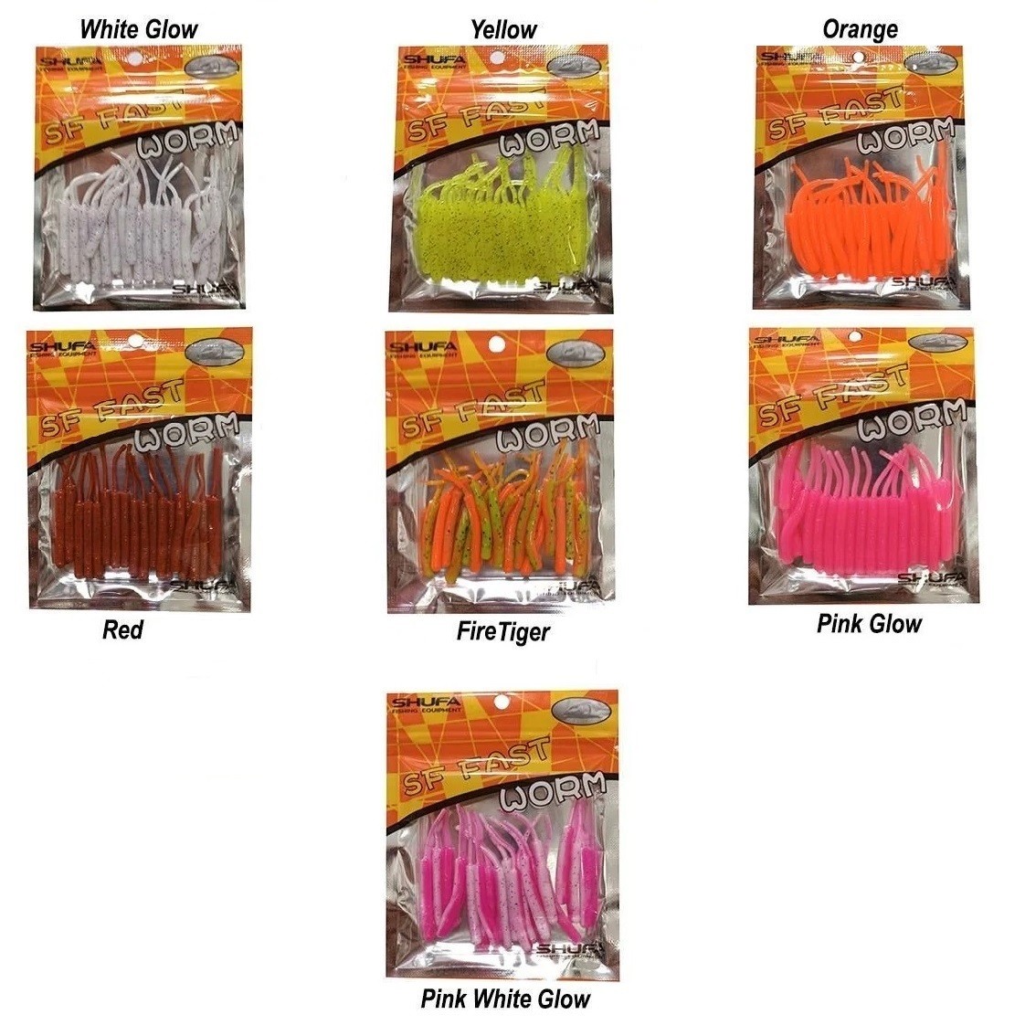 Yapay Yemler - Shufa - Shufa Fast Worm 5.2cm LRF Silikon Yem (18'li Paket)